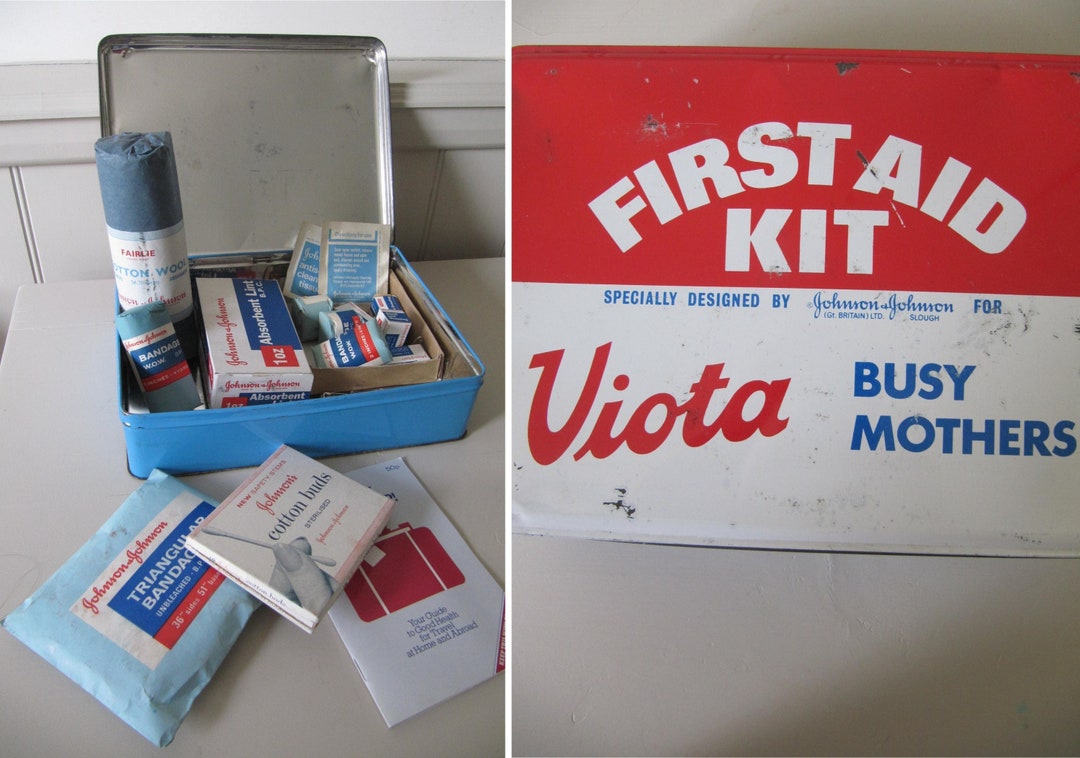 Quirky Vintage First Aid Kit for "busy Mothers" by Johnson & Johnson in ...