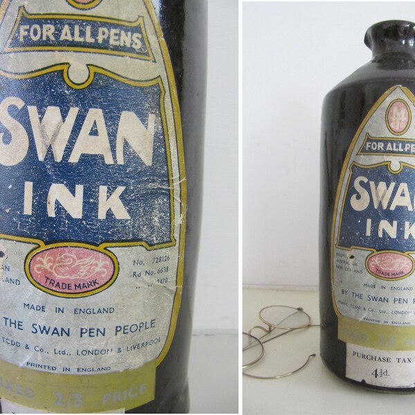 Antique Ink Bottles - Etsy