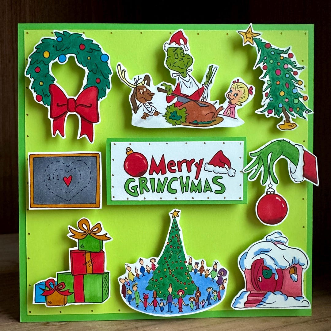 The Grinch Christmas Card - Etsy