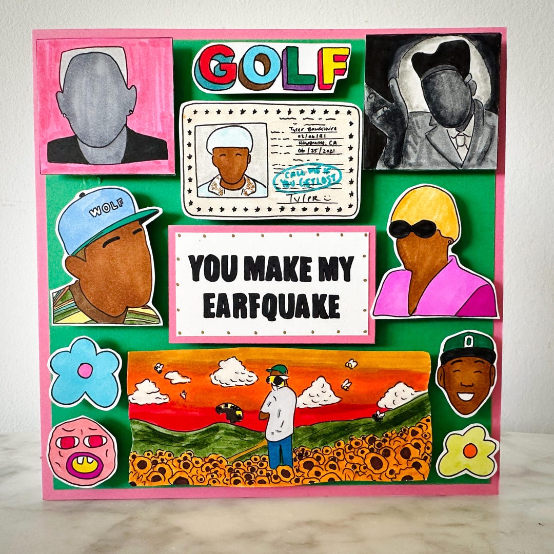 Tyler the Creator Birthday Card, You Make My Earfquake Card, Call Me If ...