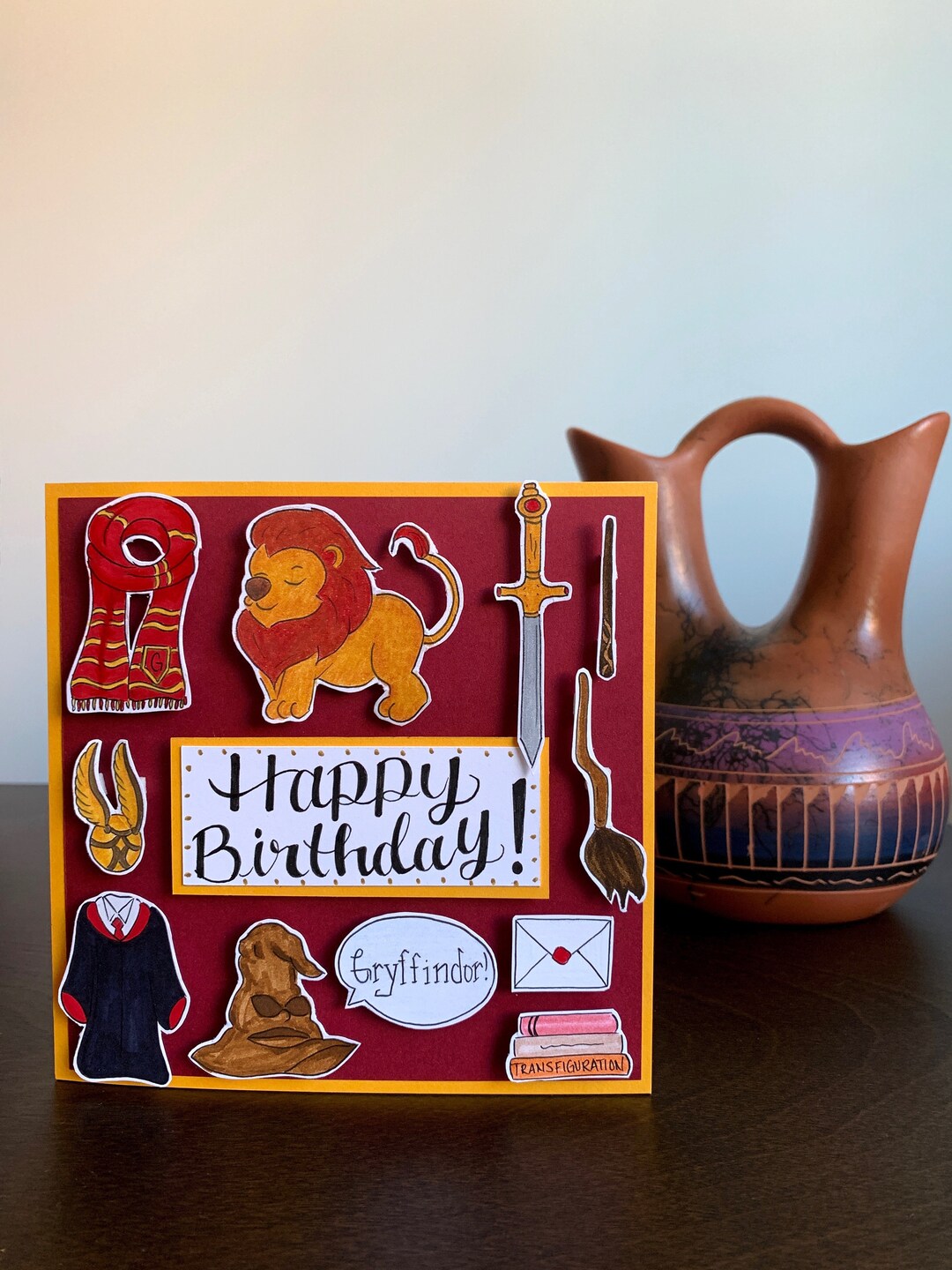 Wizard Birthday Card / Wizard House Birthday Card / Magical Birthday ...