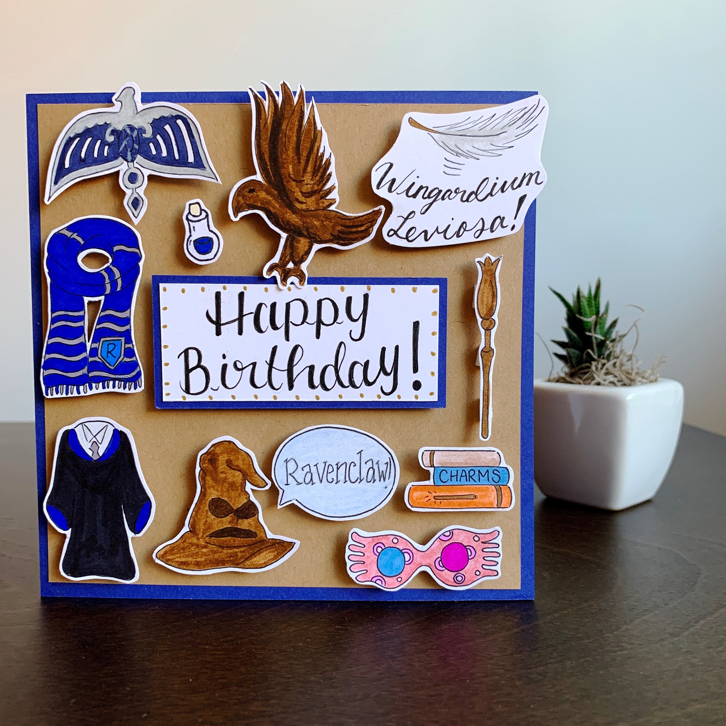 Wizard Birthday Card / Wizard House Birthday Card / Magical Birthday ...