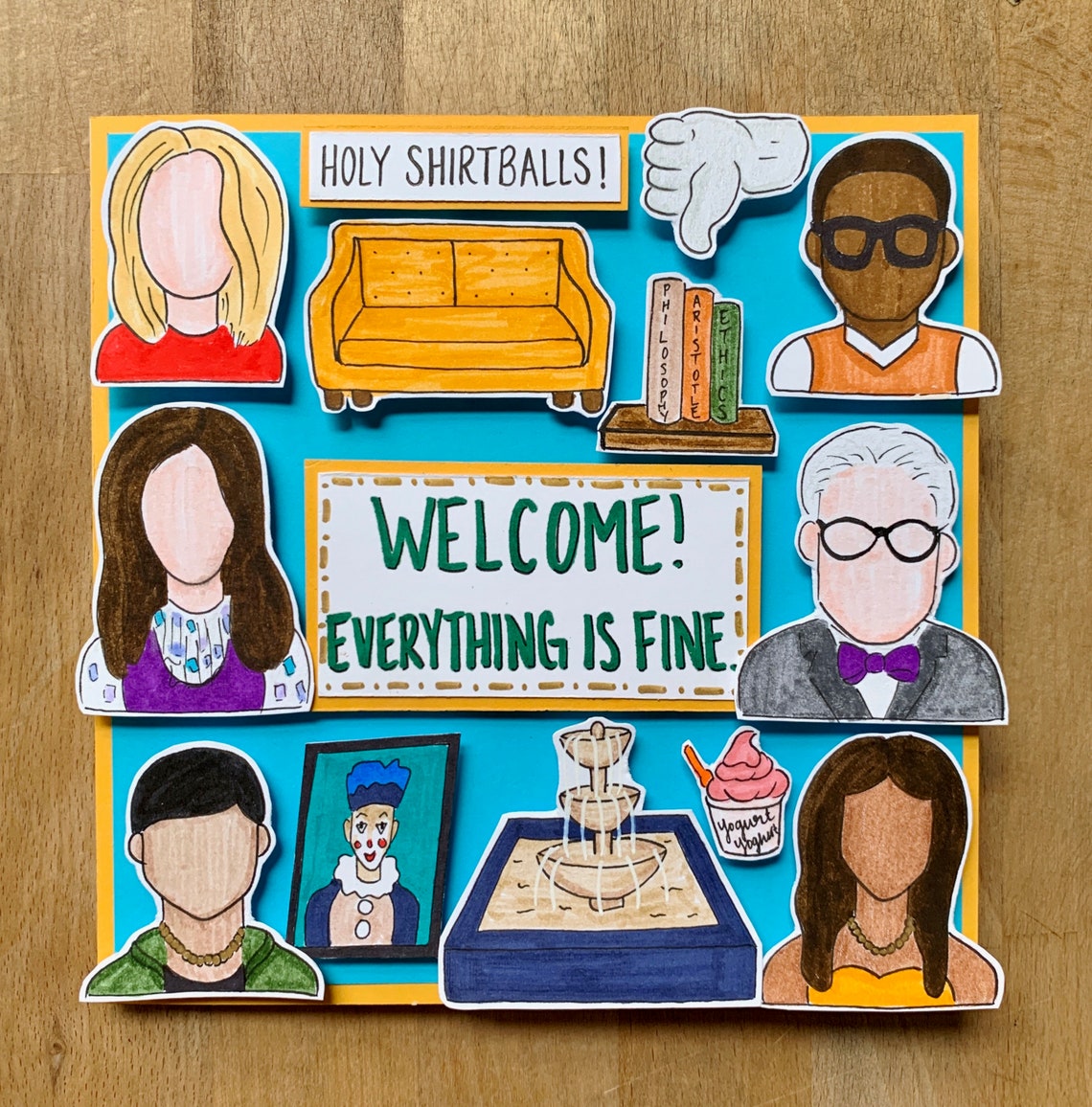 The Good Place Birthday Card, Happy Forking Birthday Card - Etsy