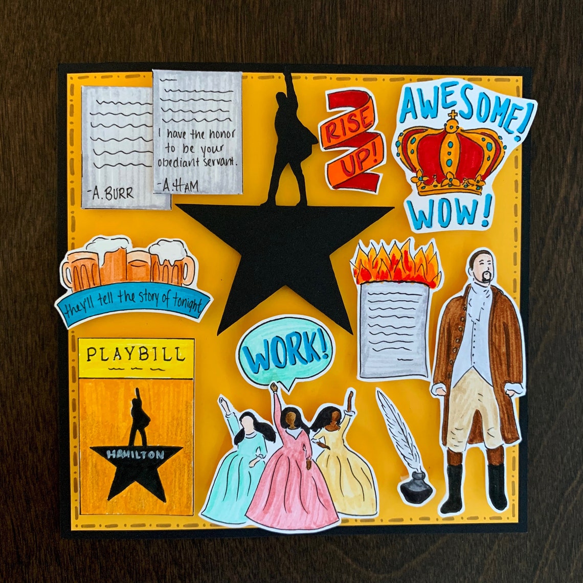 Hamilton Birthday Card Hamilton Broadway Card NYC Broadway | Etsy