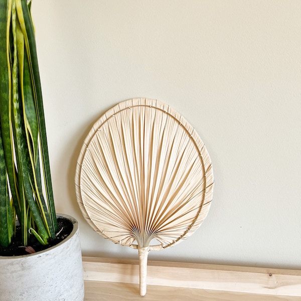 Palm Leaf Hand Fans - Etsy