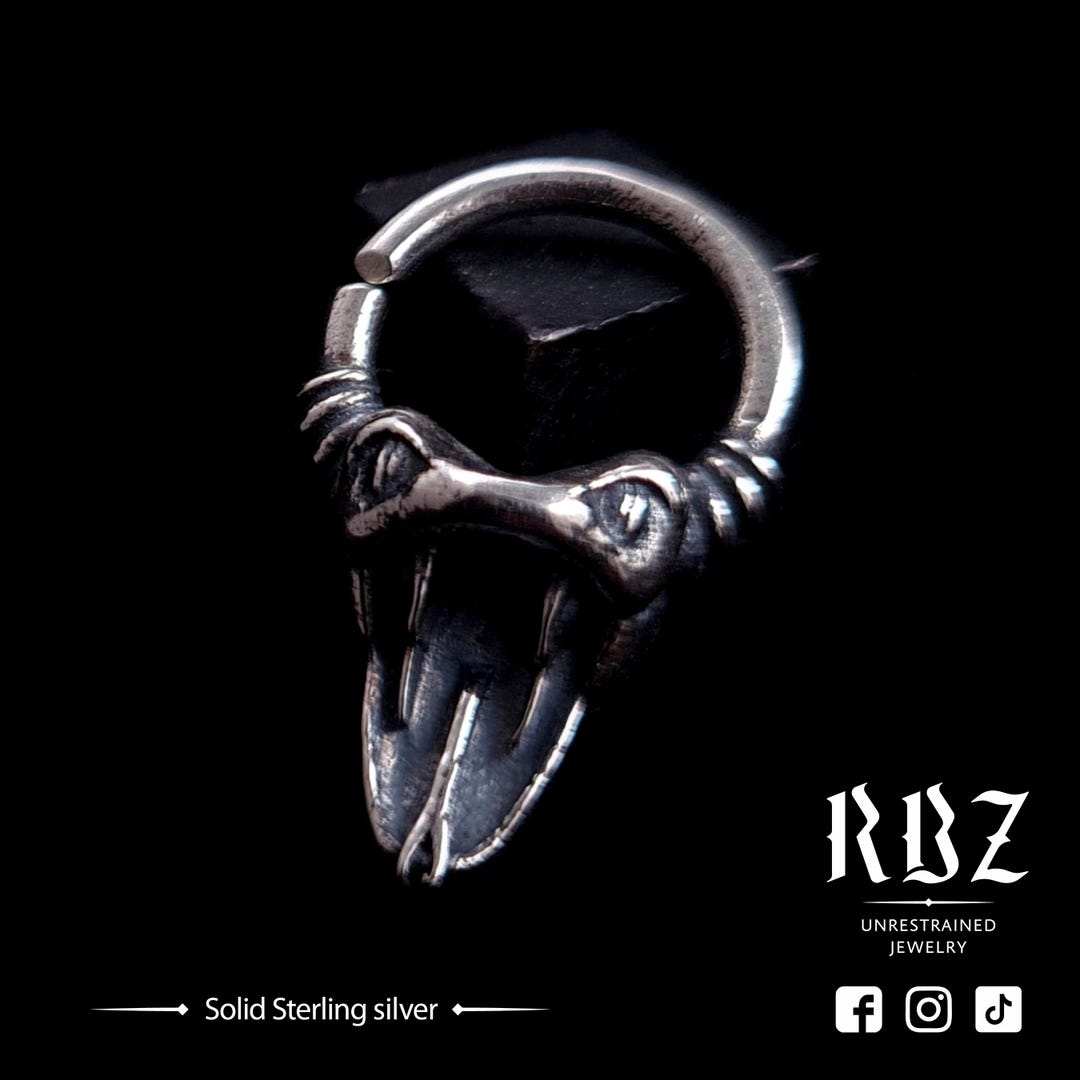 Snake Septum Ring, Goth Septum Ring, Septum Ring 16g, Septum Ring 14g ...