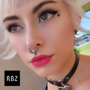 Bat Septum Ring, Goth Clicker, Septum Ring 16g, Septum Ring 14g ...
