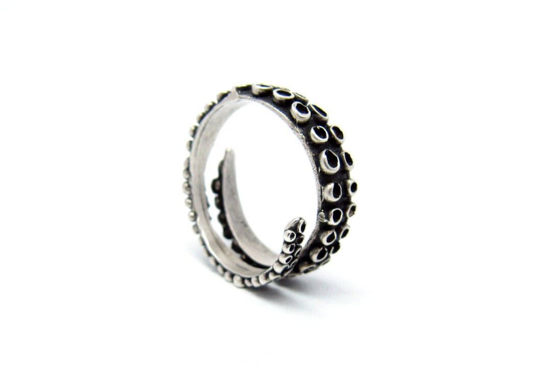 Octopus Ring, Tentacle Ring, Adjustable Ring , Biker Jewelry, Unique ...