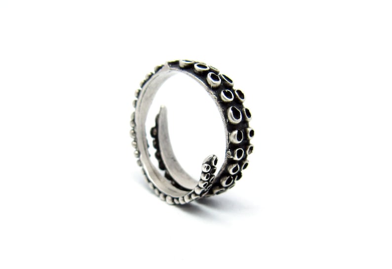Octopus Ring, Tentacle Ring, Adjustable Ring , Biker Jewelry, Unique ...