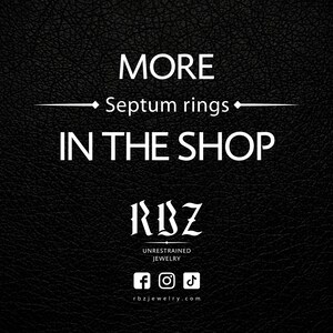 Goth 666 Pentagram Septum Ring, Septum Ring 16g, Satanic Jewelry ...