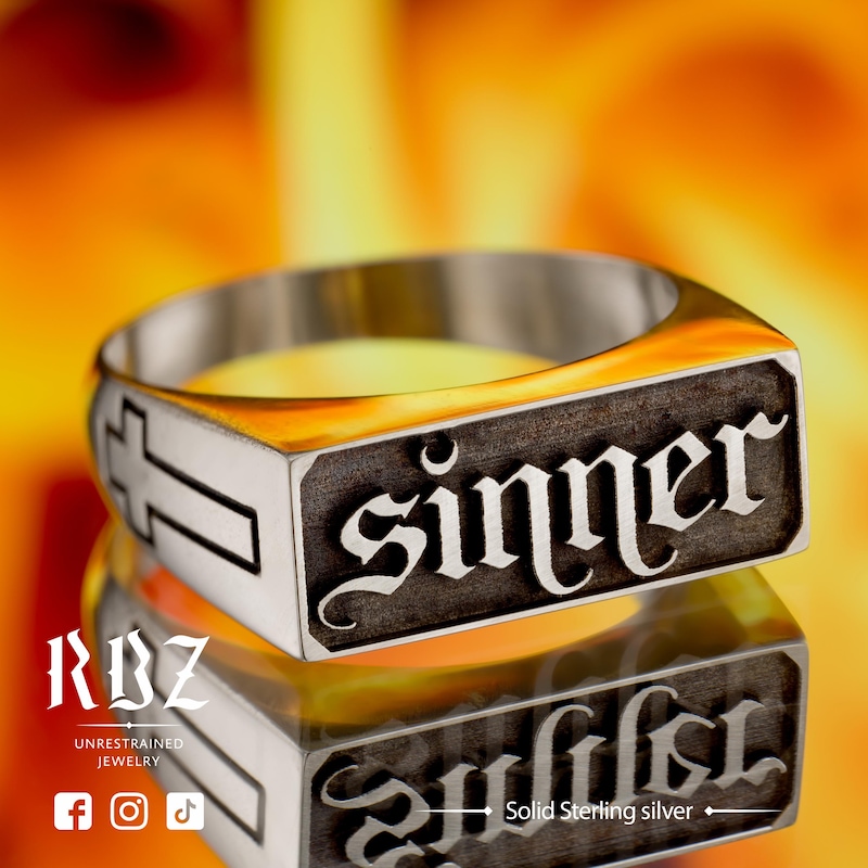 Satanic Rings for Men - Etsy