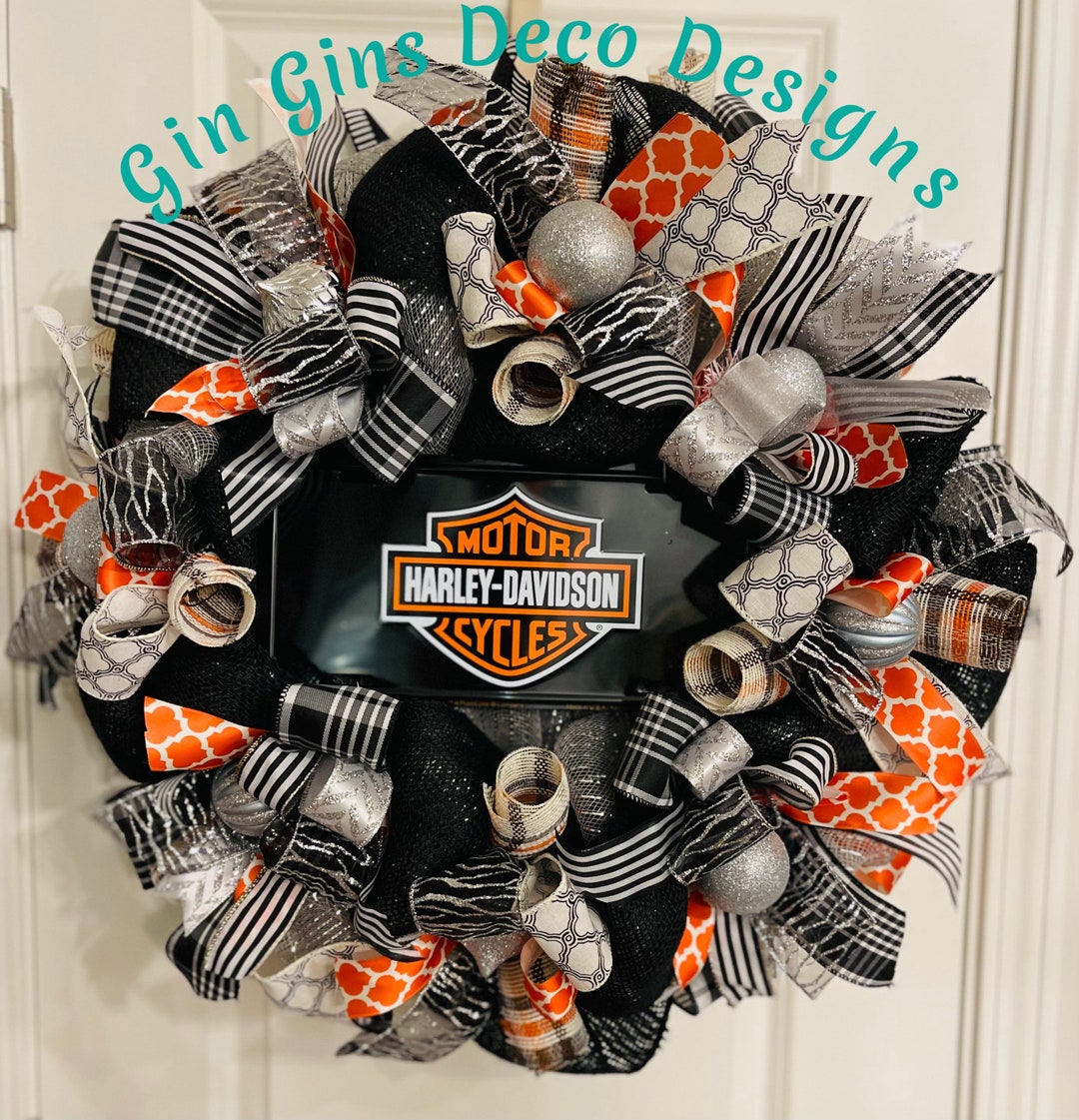 Harley Style Wreath - Etsy