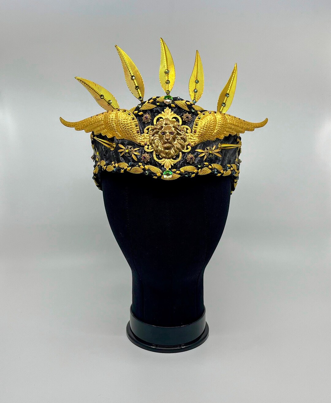 Golden Winged Lion Crown: Bespoke King Costume Headpiece - Etsy