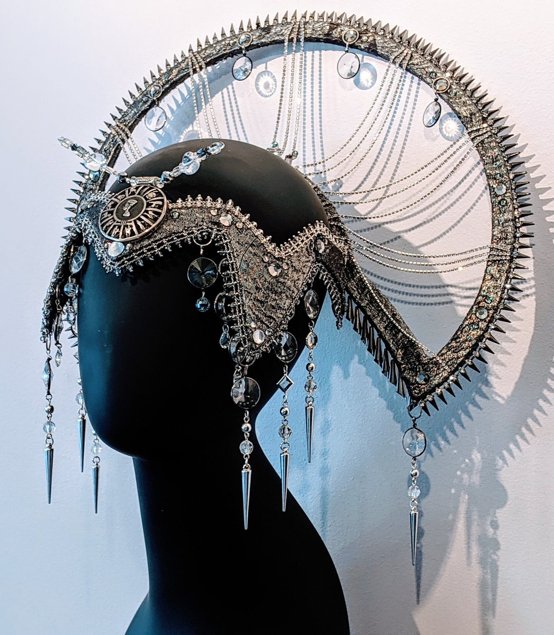 Silver Halo Crown, Alien Queen Crown, Egyptian Goddess Headdress ...