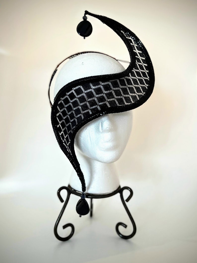 Black Lace Mask, Avant Garde Headpiece, Masquerade Mask, Designer Mask ...