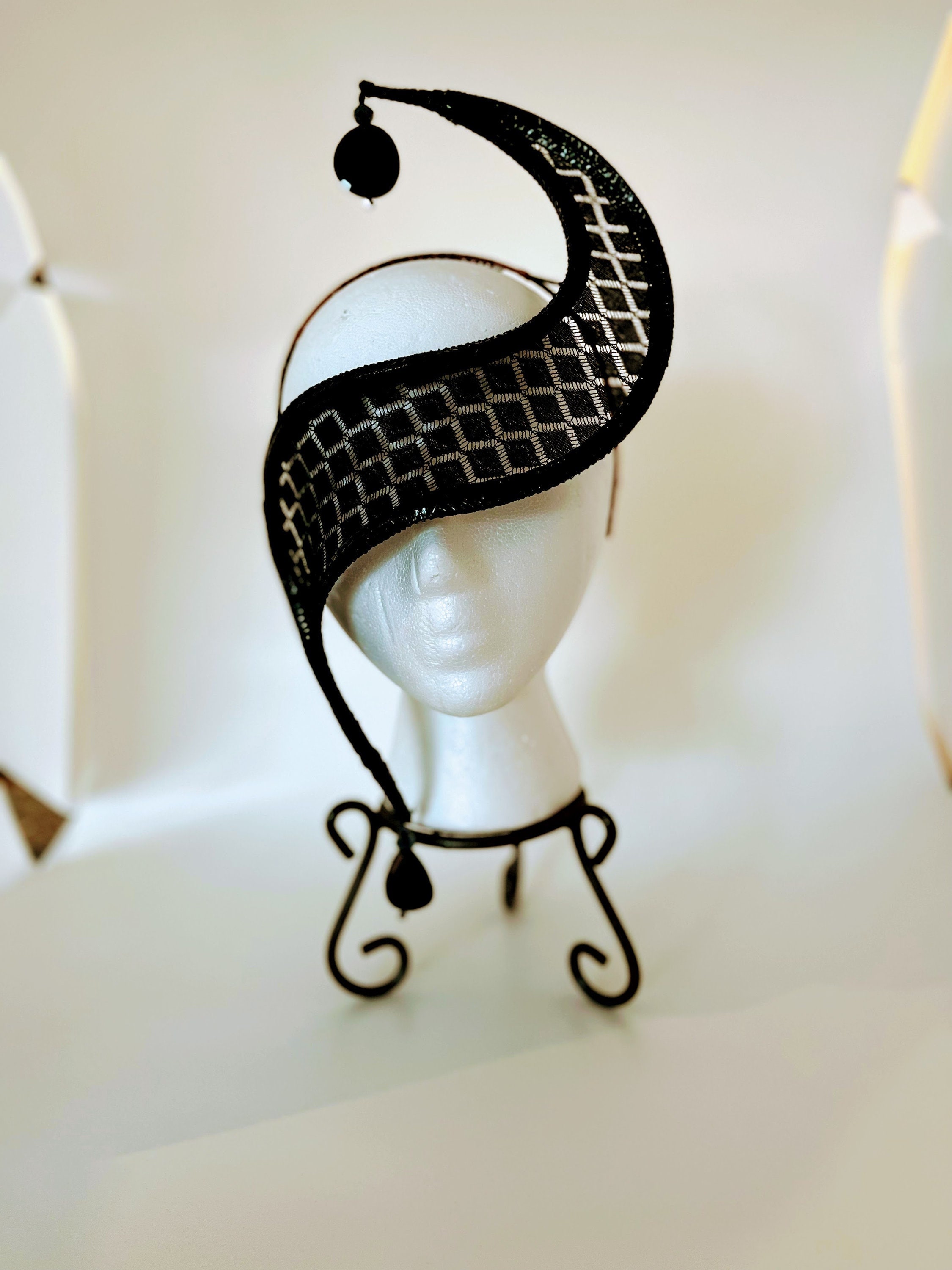 Black Lace Mask, Avant Garde Headpiece, Masquerade Mask, Designer Mask ...