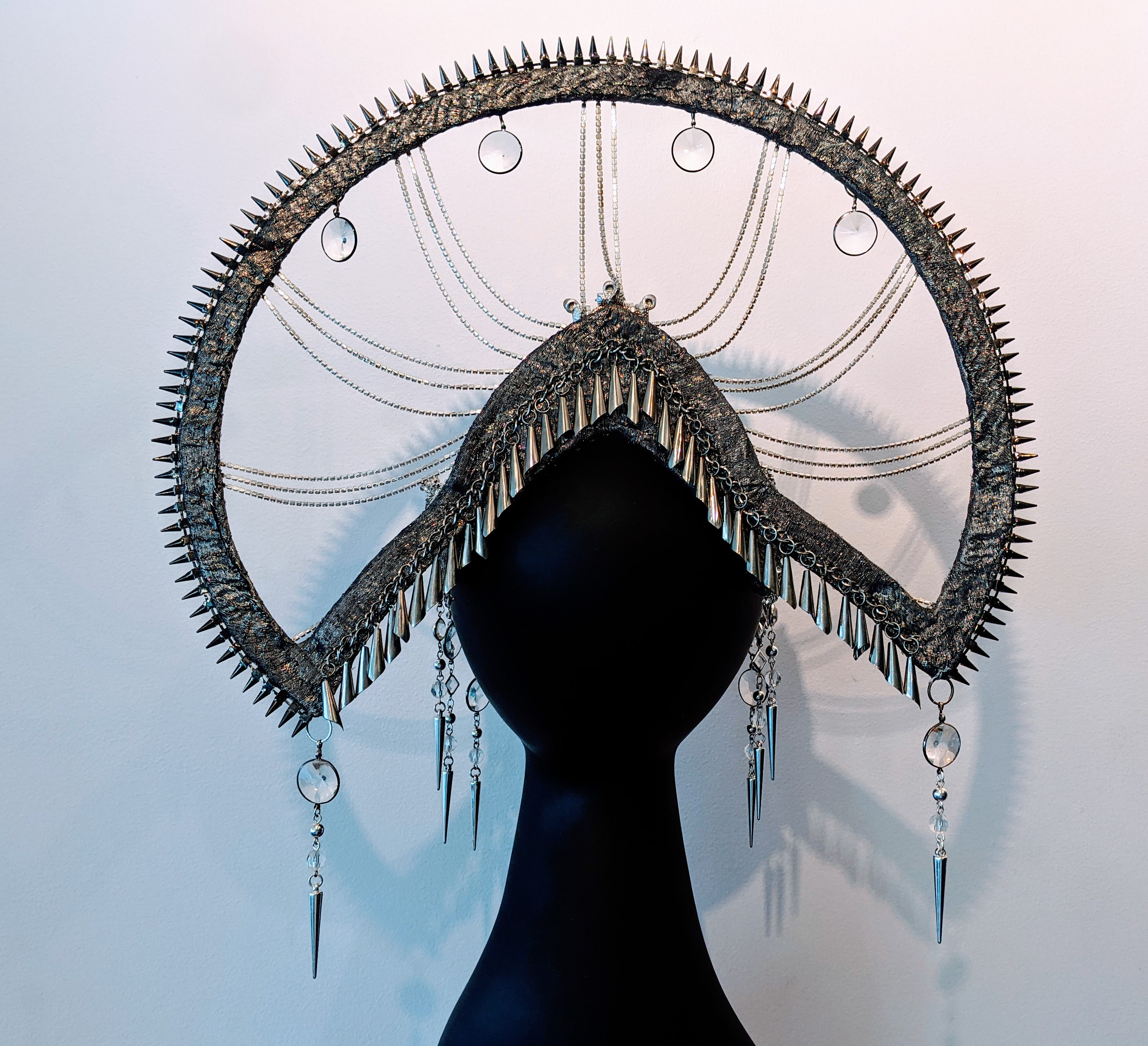 Silver Halo Crown, Alien Queen Crown, Egyptian Goddess Headdress ...