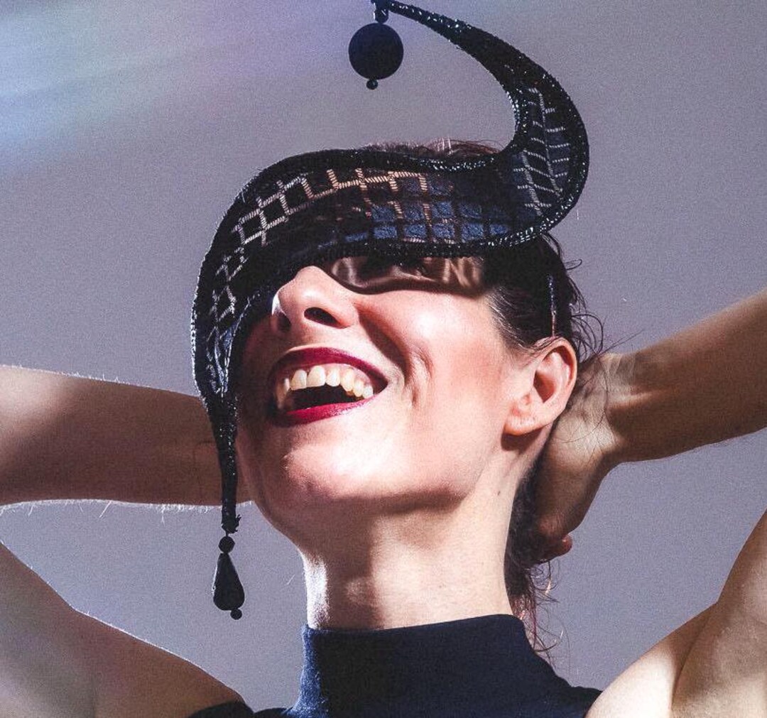 Black Lace Masquerade Mask: Avant Garde Derby Headpiece - Etsy