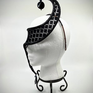 Black Lace Mask, Avant Garde Headpiece, Masquerade Mask, Designer Mask ...