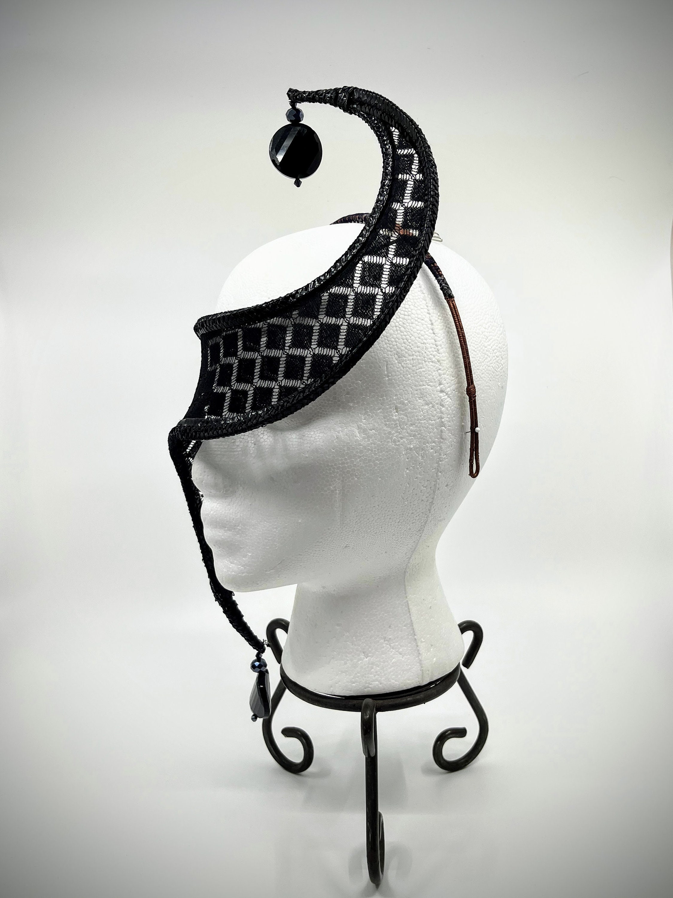 Black Lace Mask, Avant Garde Headpiece, Masquerade Mask, Designer Mask ...