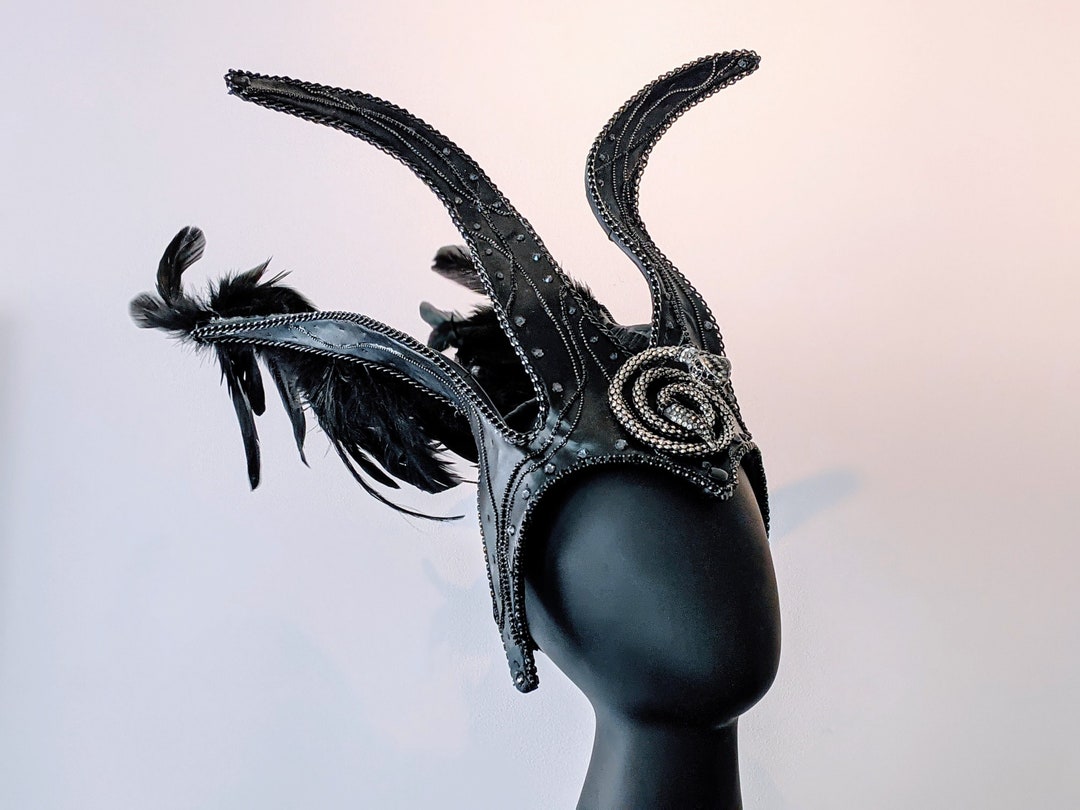 Black Witch Crown: Snake Headdress, Maleficent Style, Halloween Costume ...