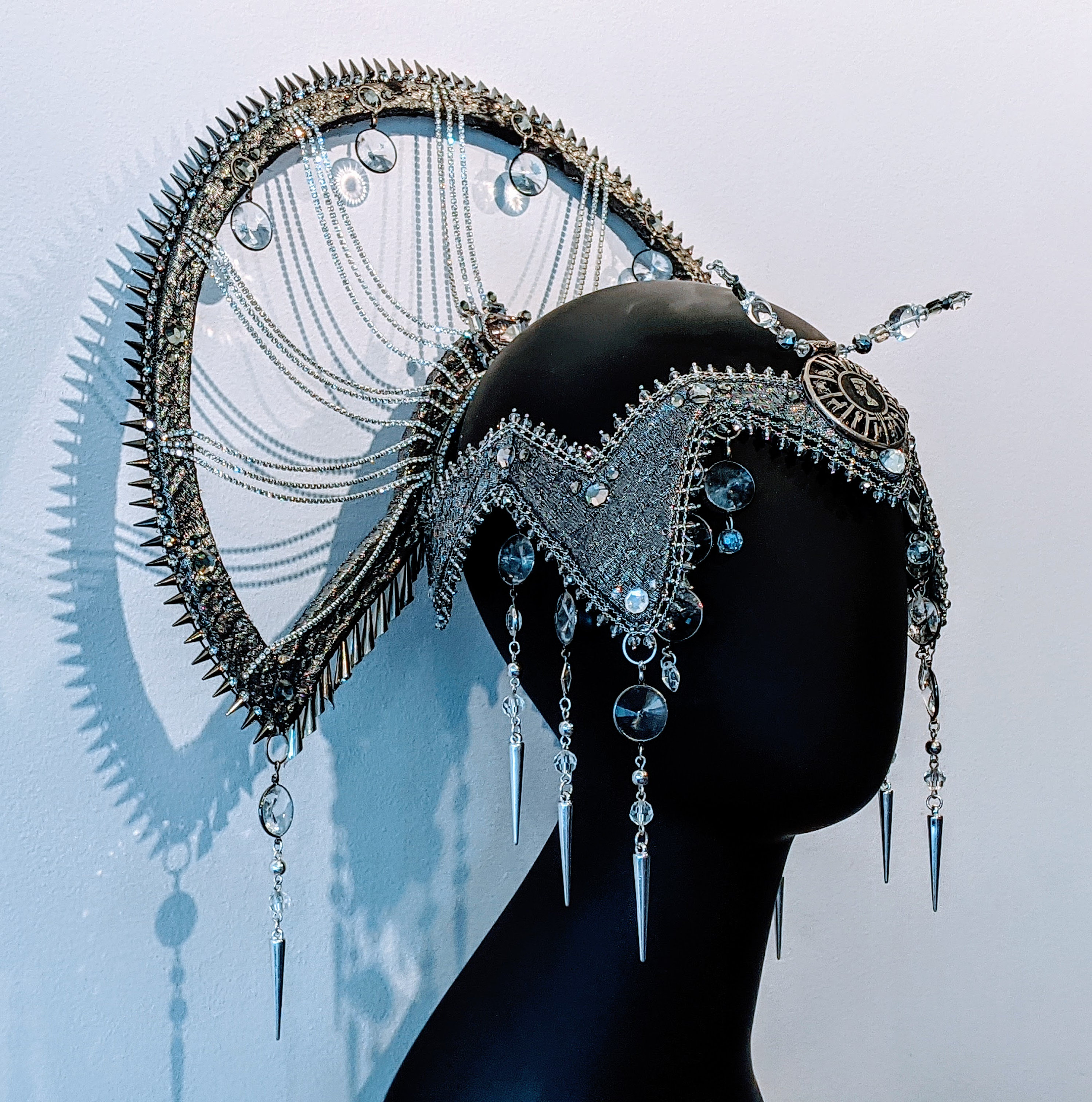 Silver Halo Crown, Alien Queen Crown, Egyptian Goddess Headdress ...