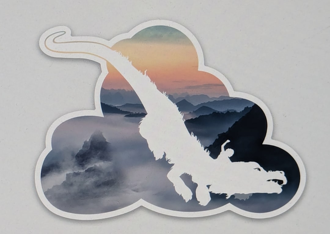 Neverending Story Inspired Sticker Falkor Flight Adventure to Fantastia ...