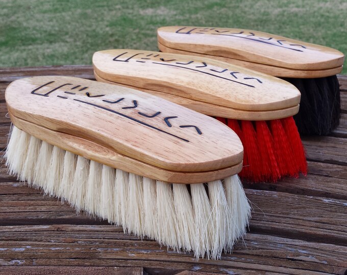 BLM Mustang Freezemark Branded 8" Horse Grooming Brush Set - Etsy