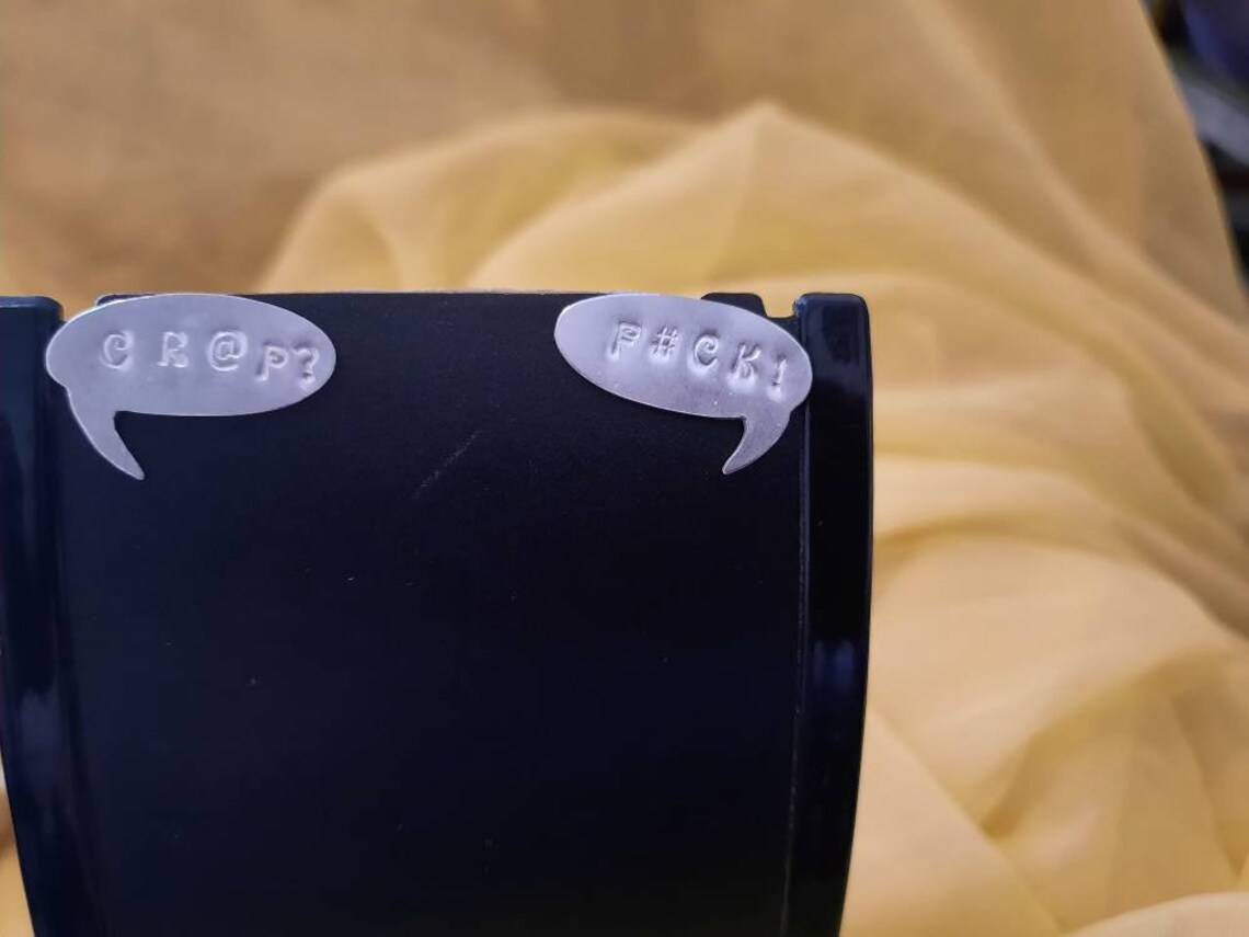 Sterling Silver Punctuation Swear Word Speech Bubble Stud Earrings - Etsy