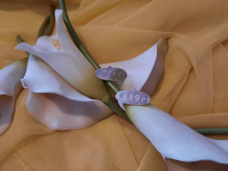 Sterling Silver Punctuation Swear Word Speech Bubble Stud Earrings - Etsy