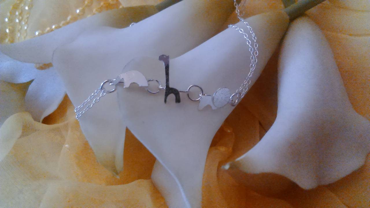 Sterling Silver Zoo Animals Chain Bracelet | Etsy
