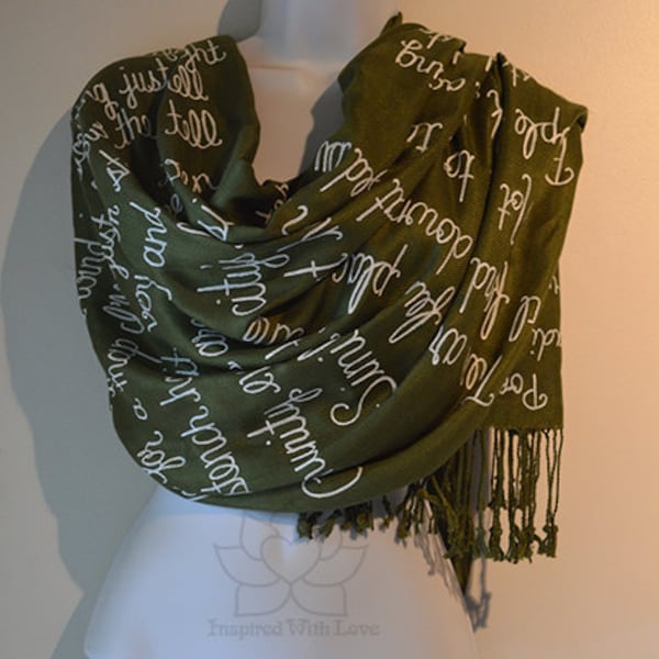 Quote Scarf - Etsy