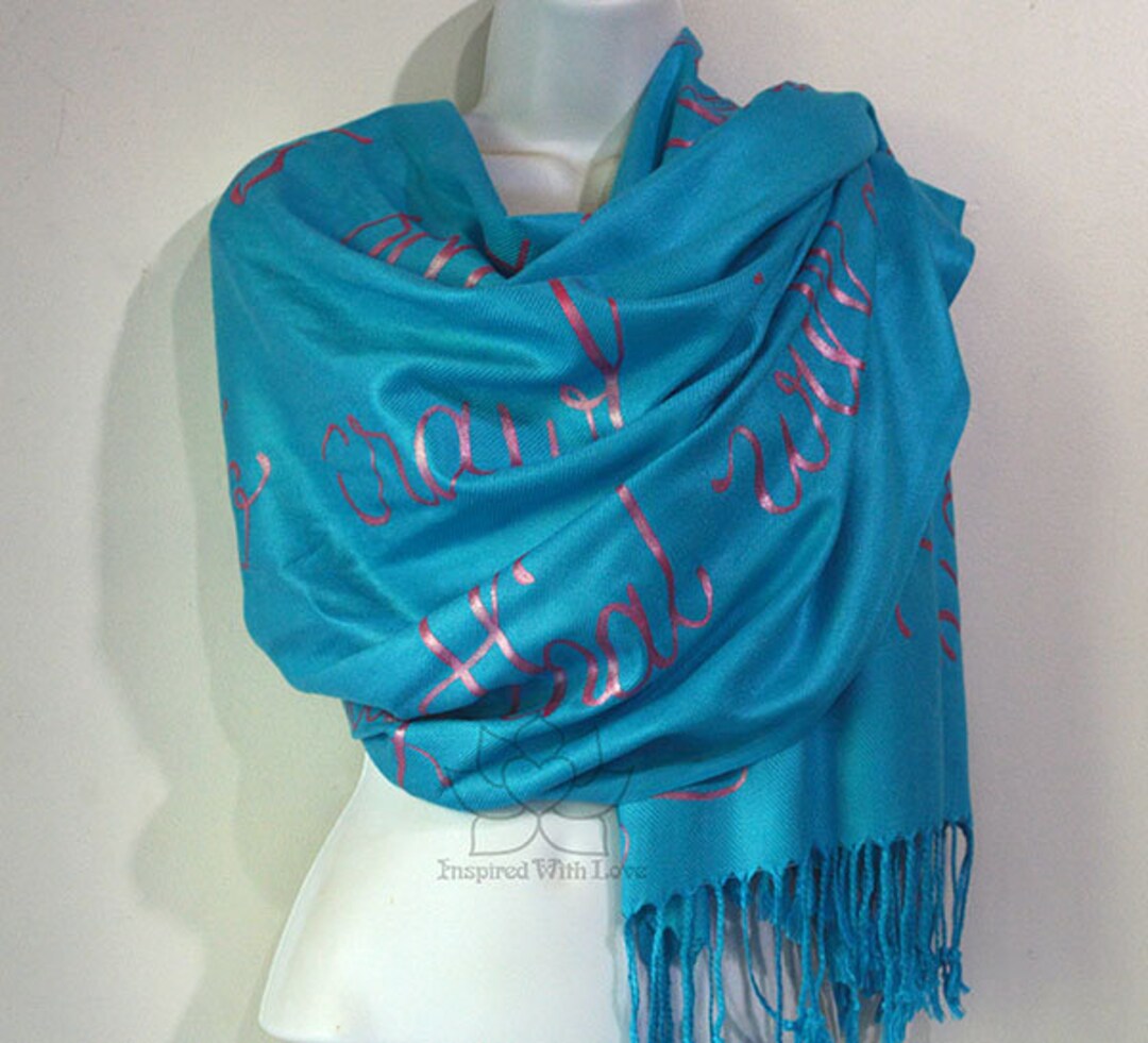 Custom Quote Script Scarf, Personalized Hidden Secret Message ...