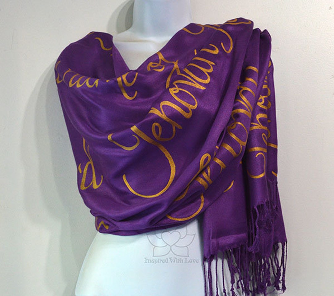 Custom Jehovah Names of God Scarf, Personalized Spiritual Prayer ...