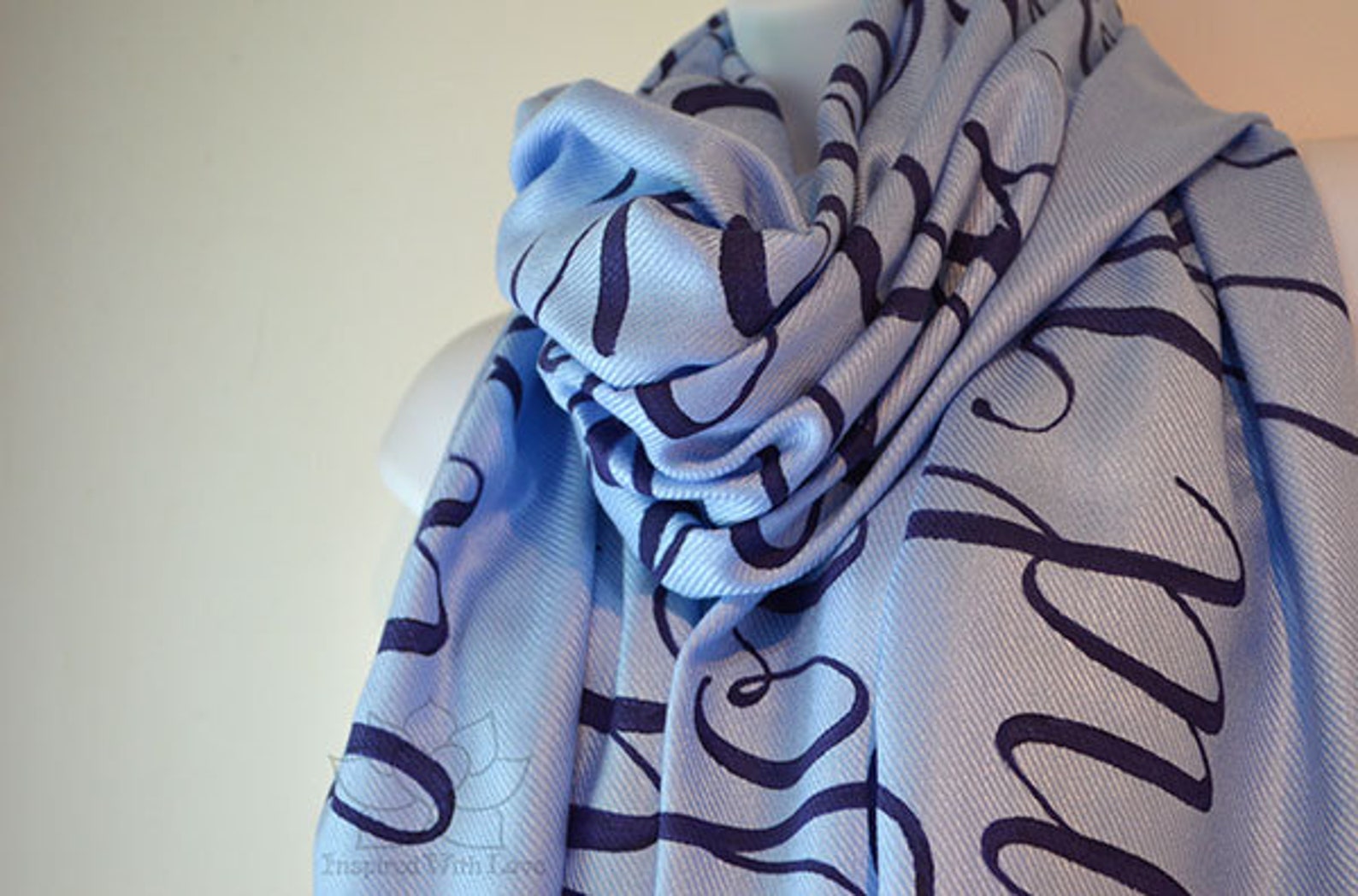 Custom Script Scarf Personalized Hidden Secret Message - Etsy