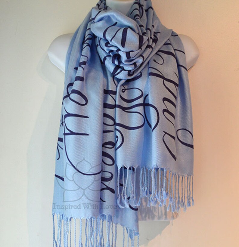 Custom Script Scarf Personalized Hidden Secret Message - Etsy