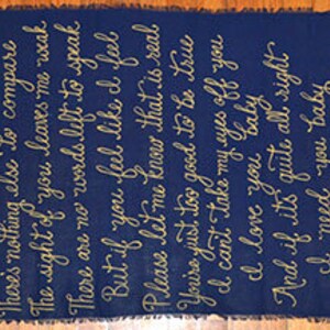 Custom Poem Hidden Secret Message Quote Script Scarf (100% Cotton Gauze ...