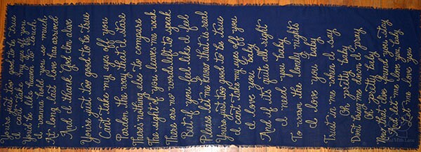 Custom Poem Hidden Secret Message Quote Script Scarf (100% Cotton Gauze ...