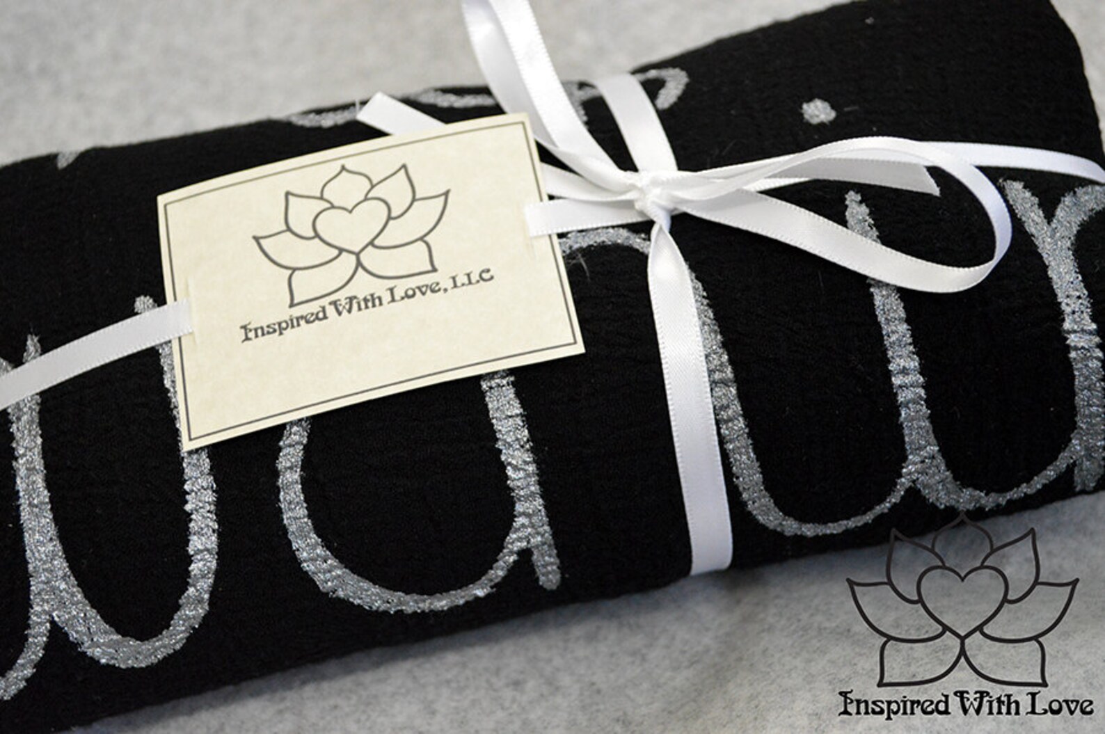 Custom Script Scarf (100% Cotton Gauze) - Personalized Message Shawl ...