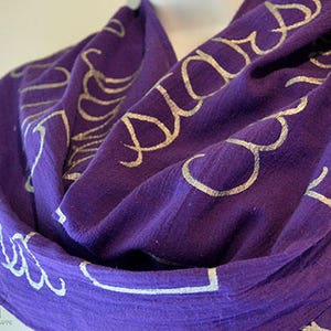 Custom Script Scarf (100% Cotton Gauze) - Personalized Message Shawl ...