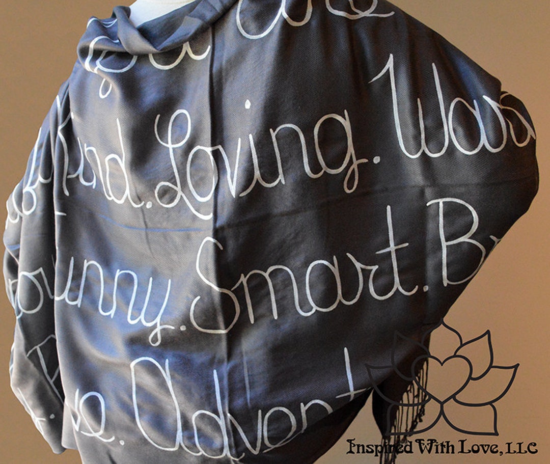 Custom Script Scarf - Personalized Messages, Bridesmaid Proposal ...