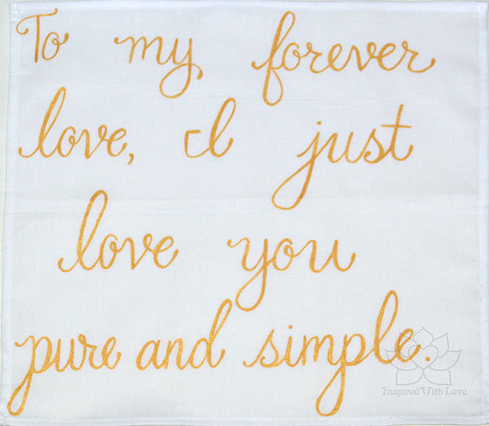 100% Classic Cotton Custom Personalized Message Script Pocket - Etsy