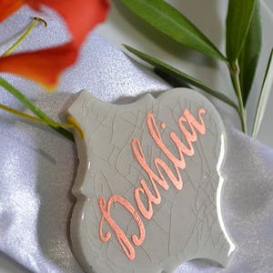 Custom Personalized Calligraphy 3" Arabesque Tile Copper Name Place ...