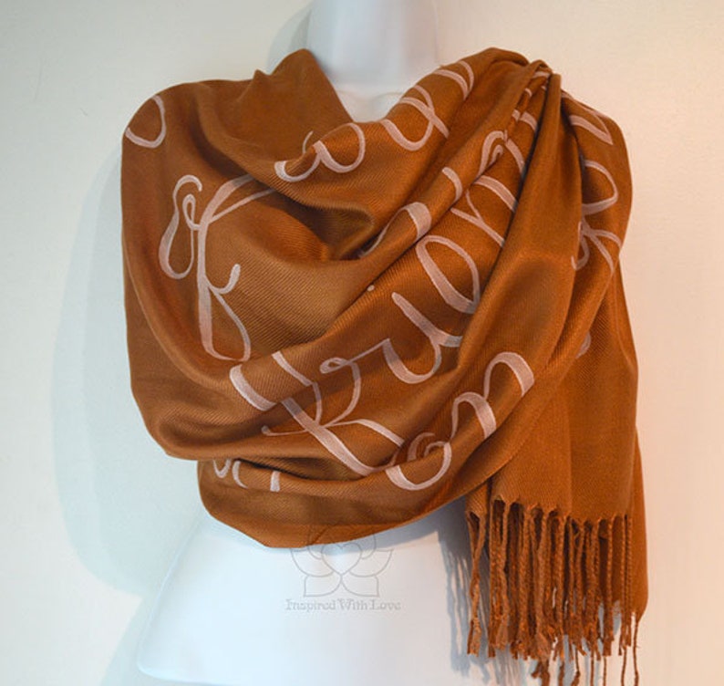 Personalized Gifts Custom Secret Message Script Scarf - Etsy