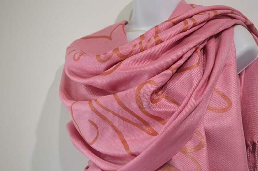 Custom Script Scarf, Personalized Messages Bridesmaid Proposal Wedding ...
