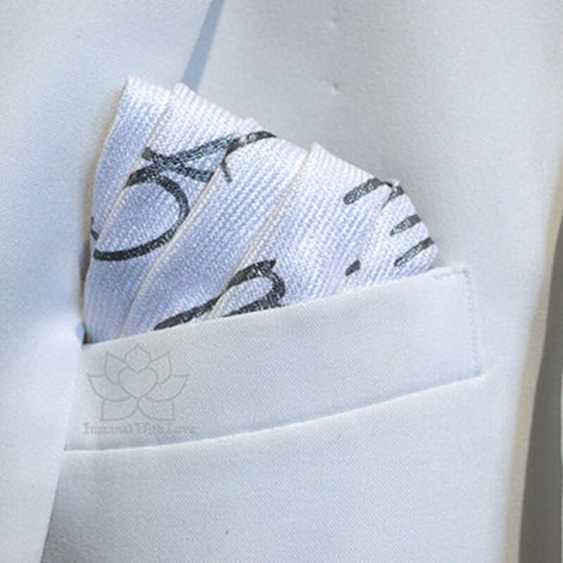Monogrammed Pocket Square - Etsy