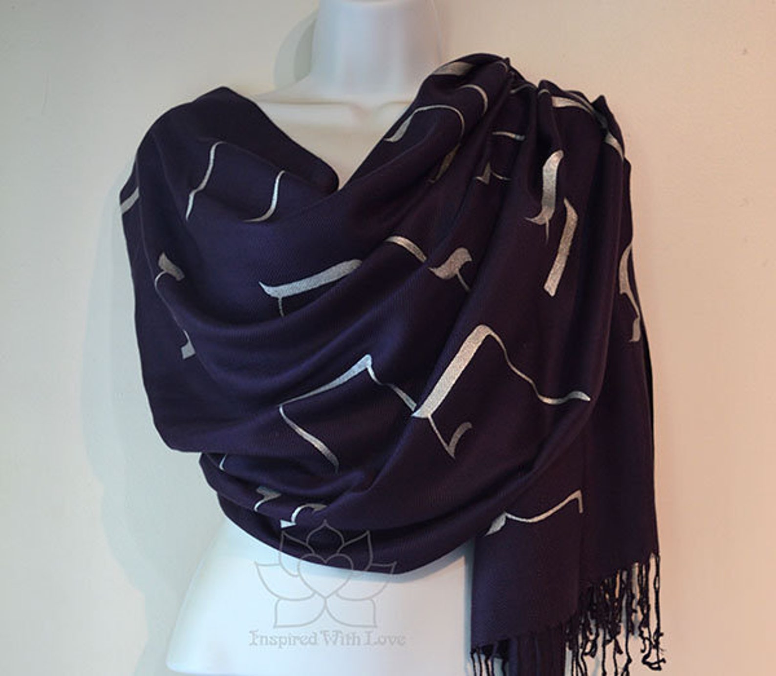 Custom Hebrew Alphabet Shawl Custom Tallit Jewish Script - Etsy