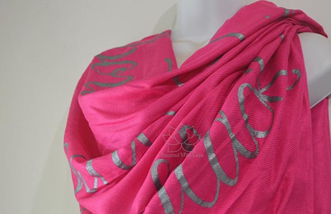 Custom Script Scarf, Personalized Messages Bridesmaid Proposal Gifts ...