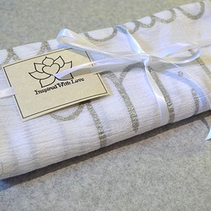 Custom Script Scarf (100% Cotton Gauze) - Rustic Personalized Message ...