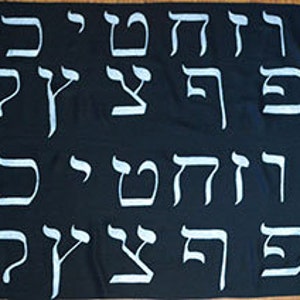 Custom Hebrew Alphabet Shawl, Custom Tallit Jewish Script Gifts for ...